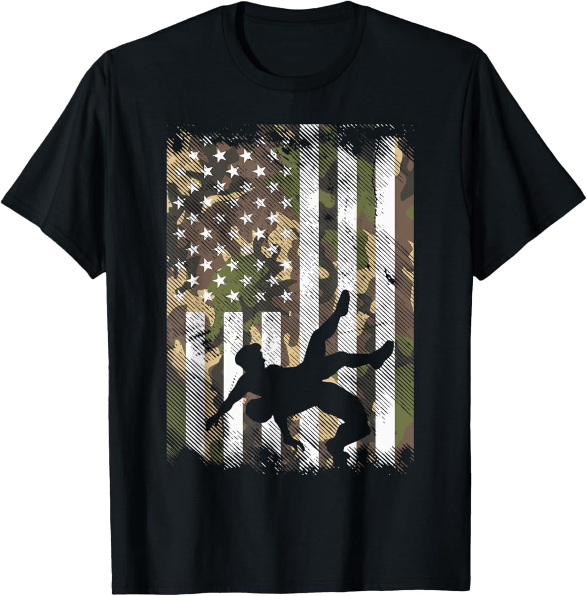 Sam Soft Wrestling Camo Us Flag Wrestler Patriot Men Boys Women T-Shirt ...