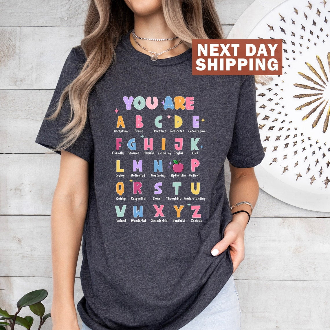 Sam Soft You Are Alphabet Teacher School, Teacher Life T-Shirt, Back To ...