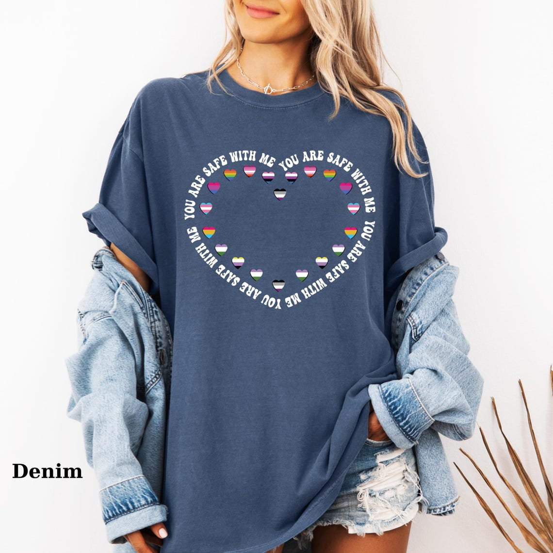 Sam Soft You Are Safe With Me Super Soft Shirt, Friendly Tee, Pride Support T-Shirt, Rainbow ...