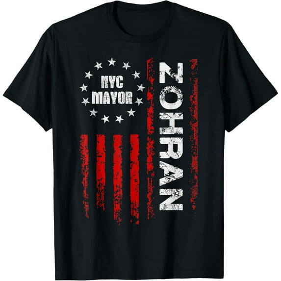 Sam Soft Zohran Mamdani NYC Mayor Candidate 2025 with US Flag Unisex T ...