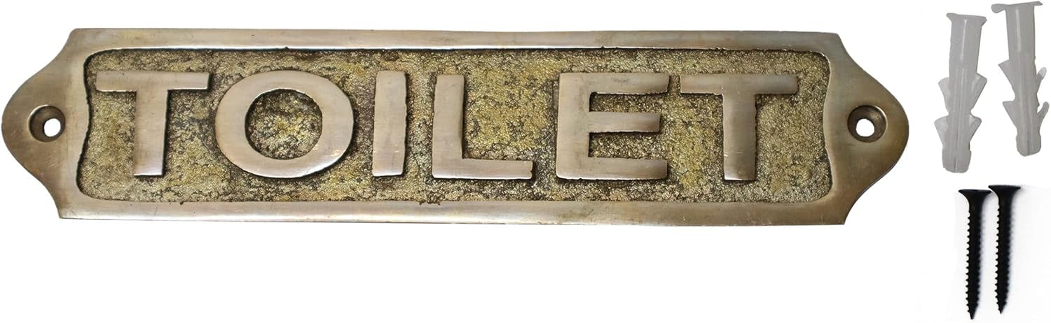 Sam Star Brass Metal Door Sign Plaques|Antique Finish|Easy DIY ...