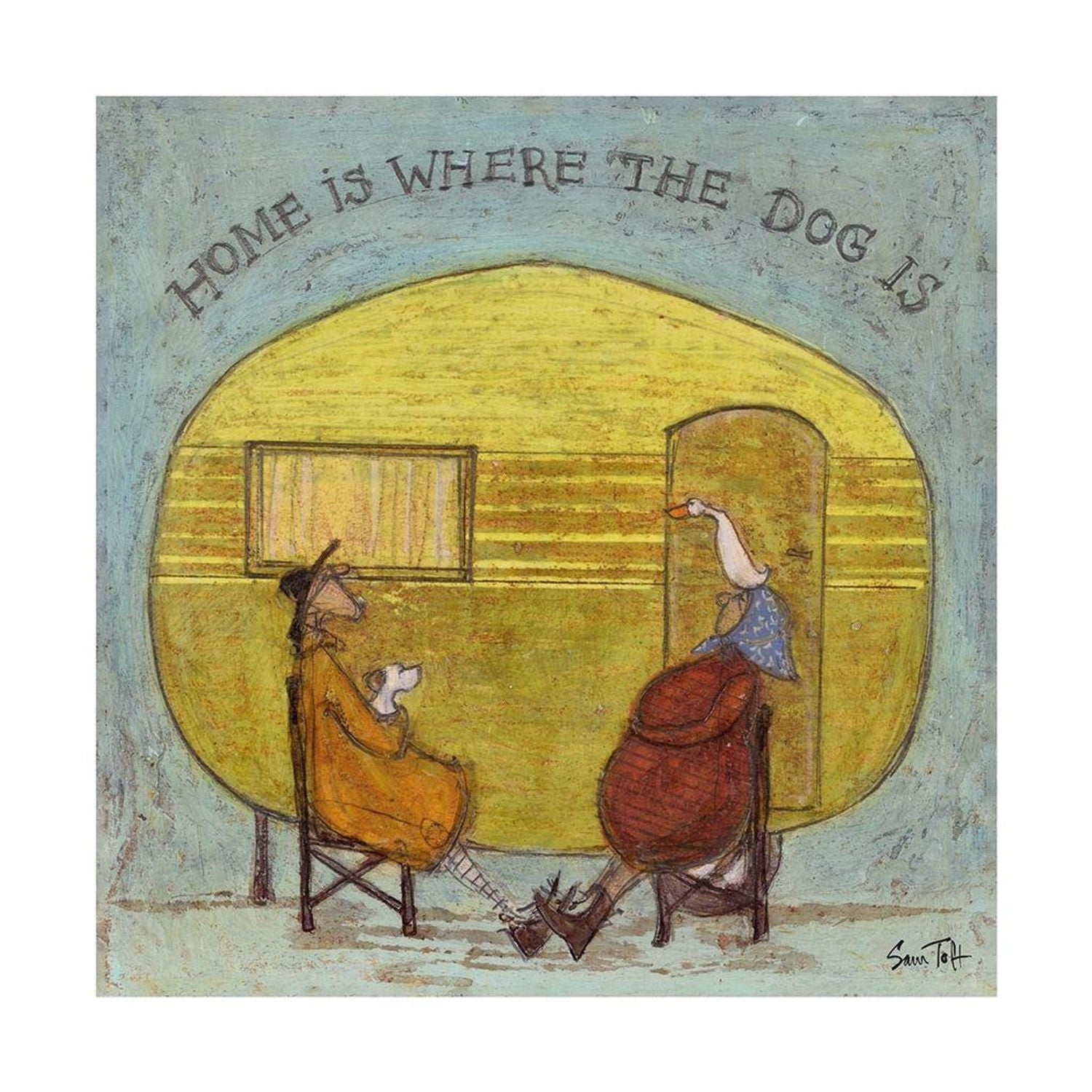 Sam Toft Home Is Where The Dog Is Paper Print - Walmart.com