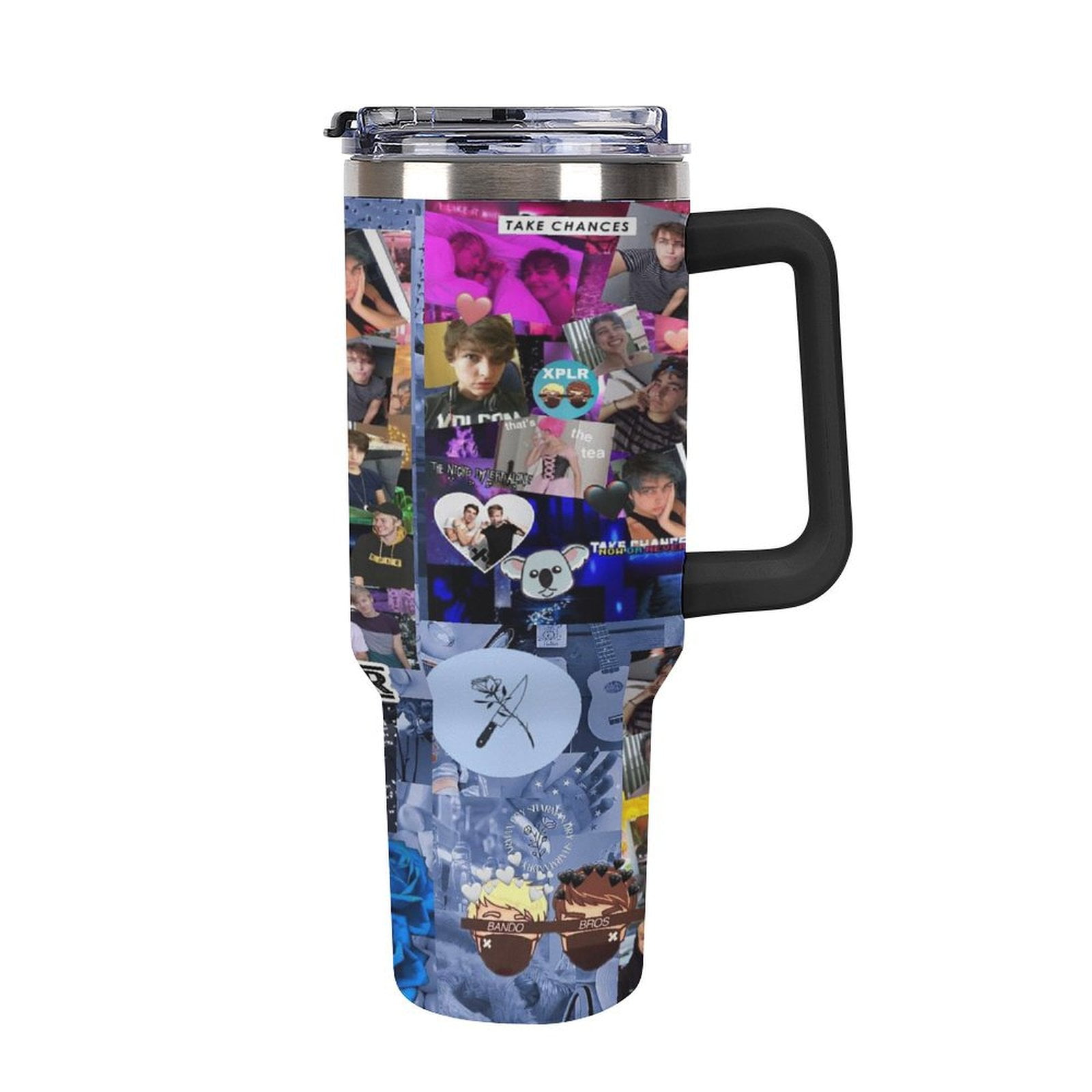 Sam XP-L.R Colby Car Cup Tumbler with Handle & Straw 40 Oz Cupholder ...