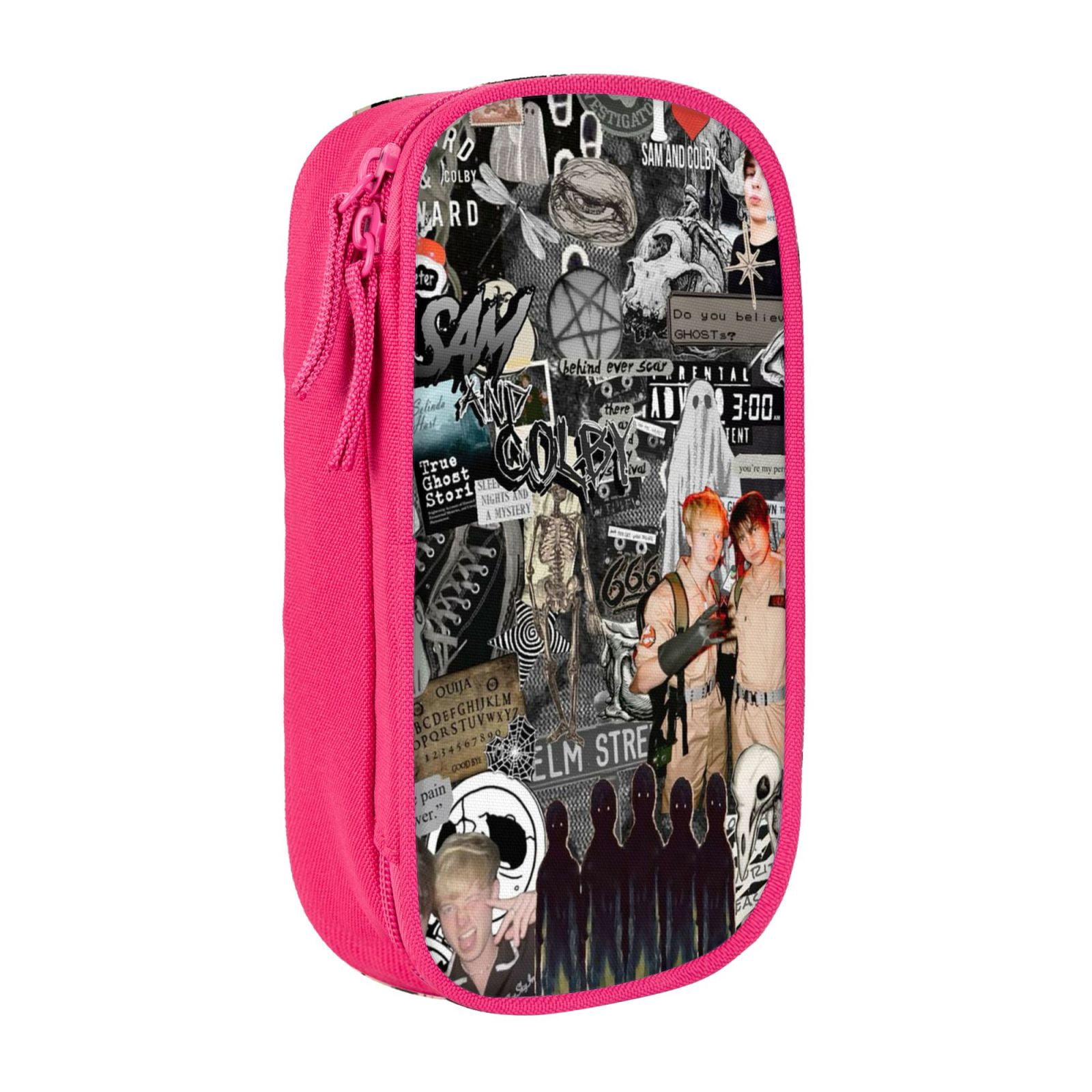 Sam and Colby Big Capacity Pencil Case, Aesthetic Pen Pouch Storage Bag ...