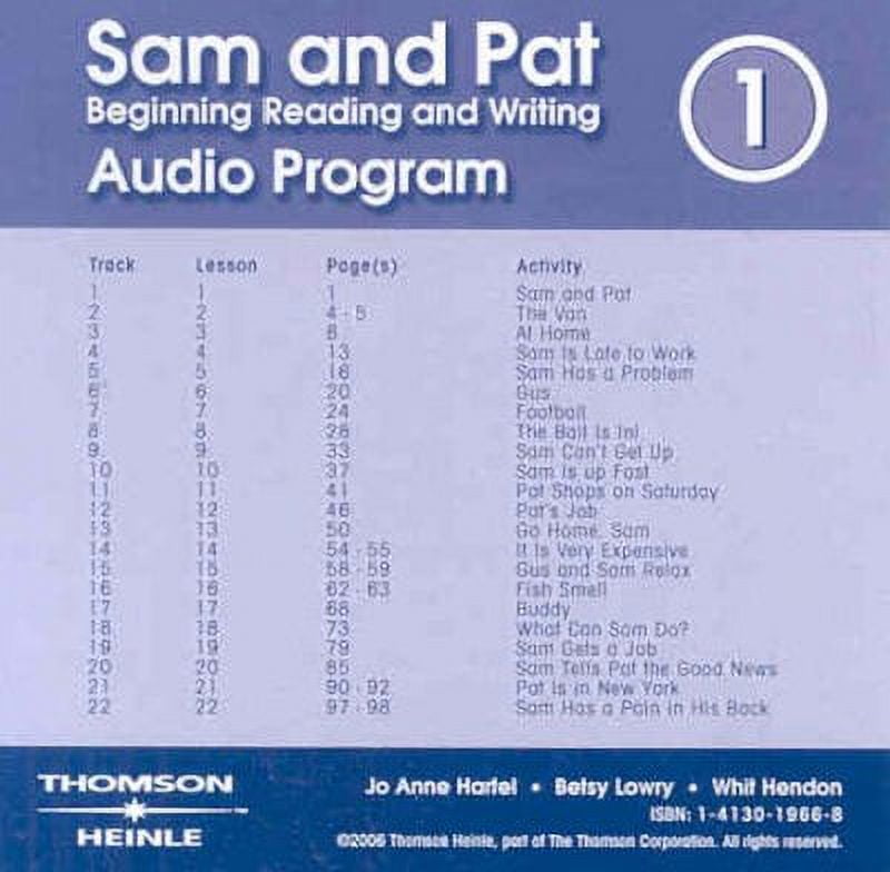 Sam and Pat 1 : Beginning Reading and Writing - Walmart.com