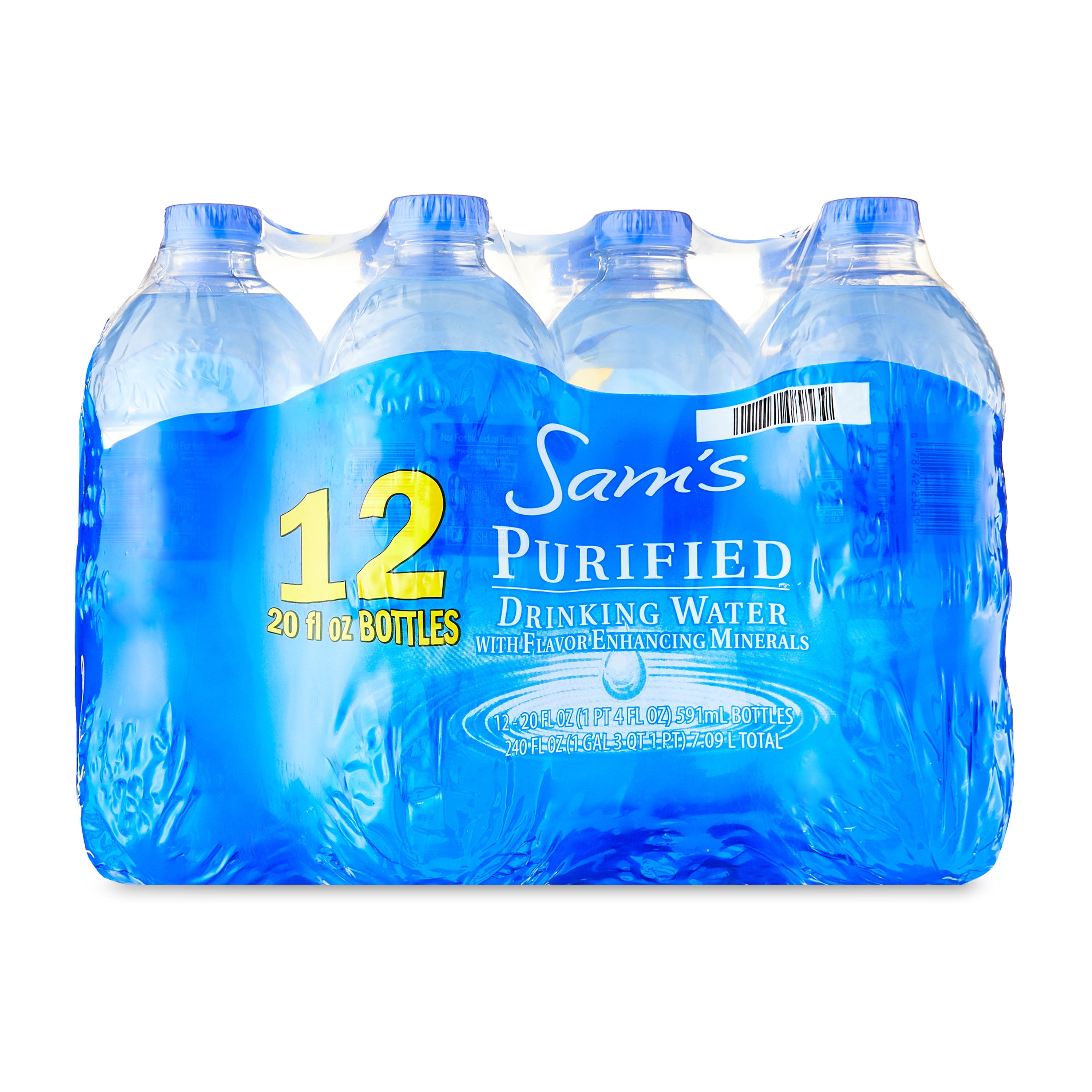 Sam's Choice Brand Unflavored Purified Drinking Water, 20 fl oz, 12 ...
