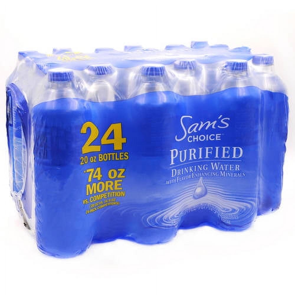 Sam's Choice Big Pack Purified Drinking Water, Unflavored, 20 fl oz, 24 ...