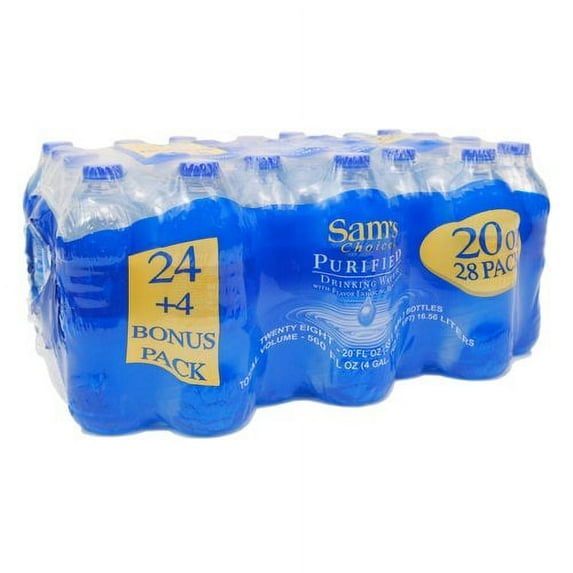 Sam's Choice Purified Drinking Water, 20 fl oz, 32 Count - Walmart.com