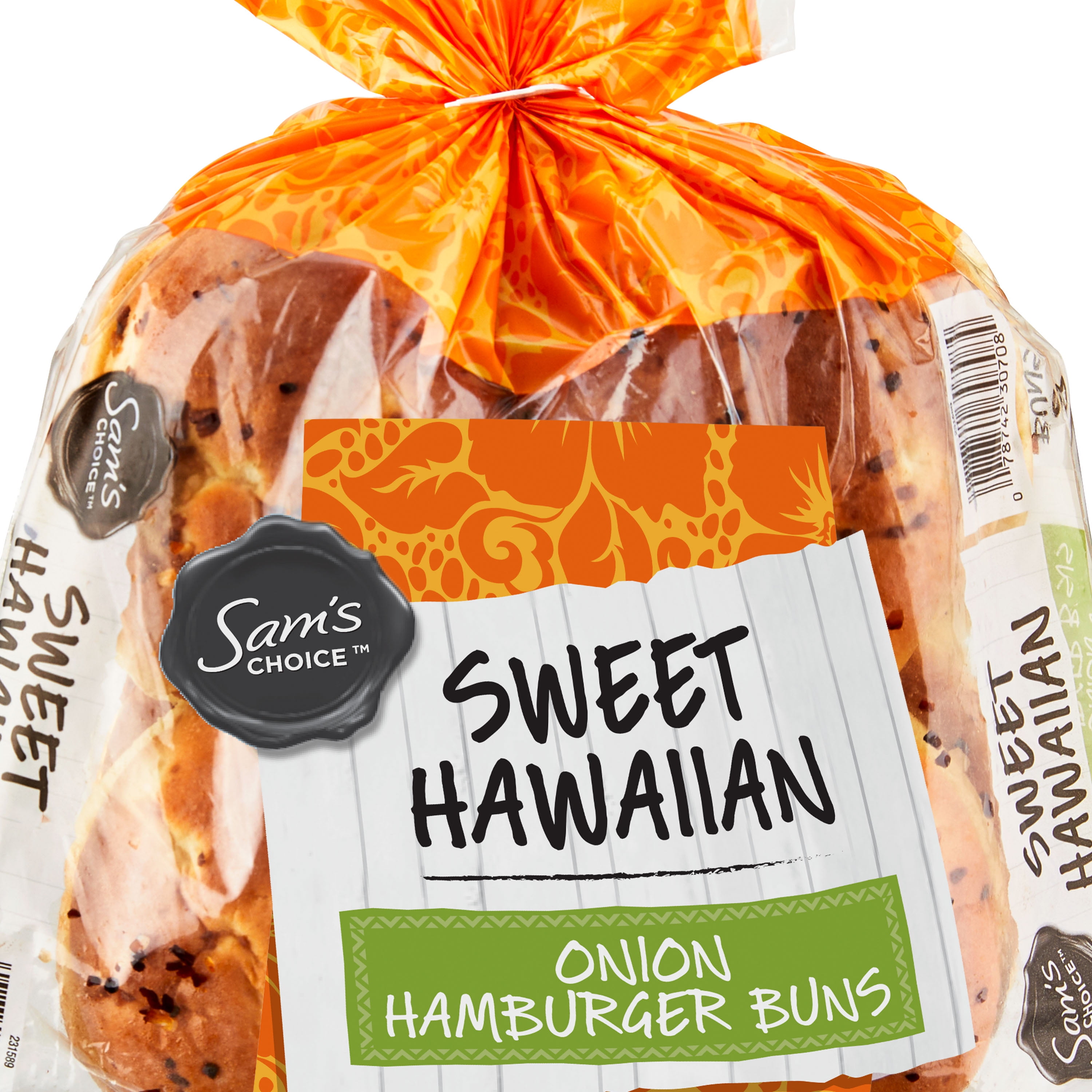 Sam's Choice Sweet Hawaiian Onion Hamburger Buns, 15 oz, 8 Count ...