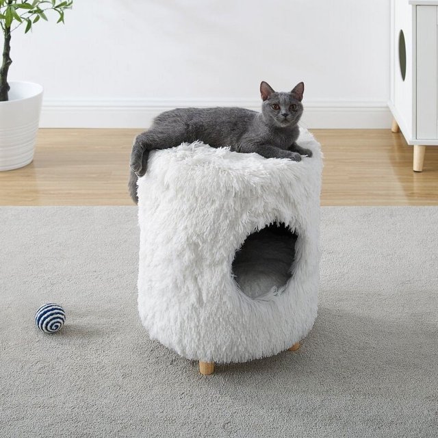 Sam's Pets Rocket® 18" White Cat Tree Cylinder - Walmart.com