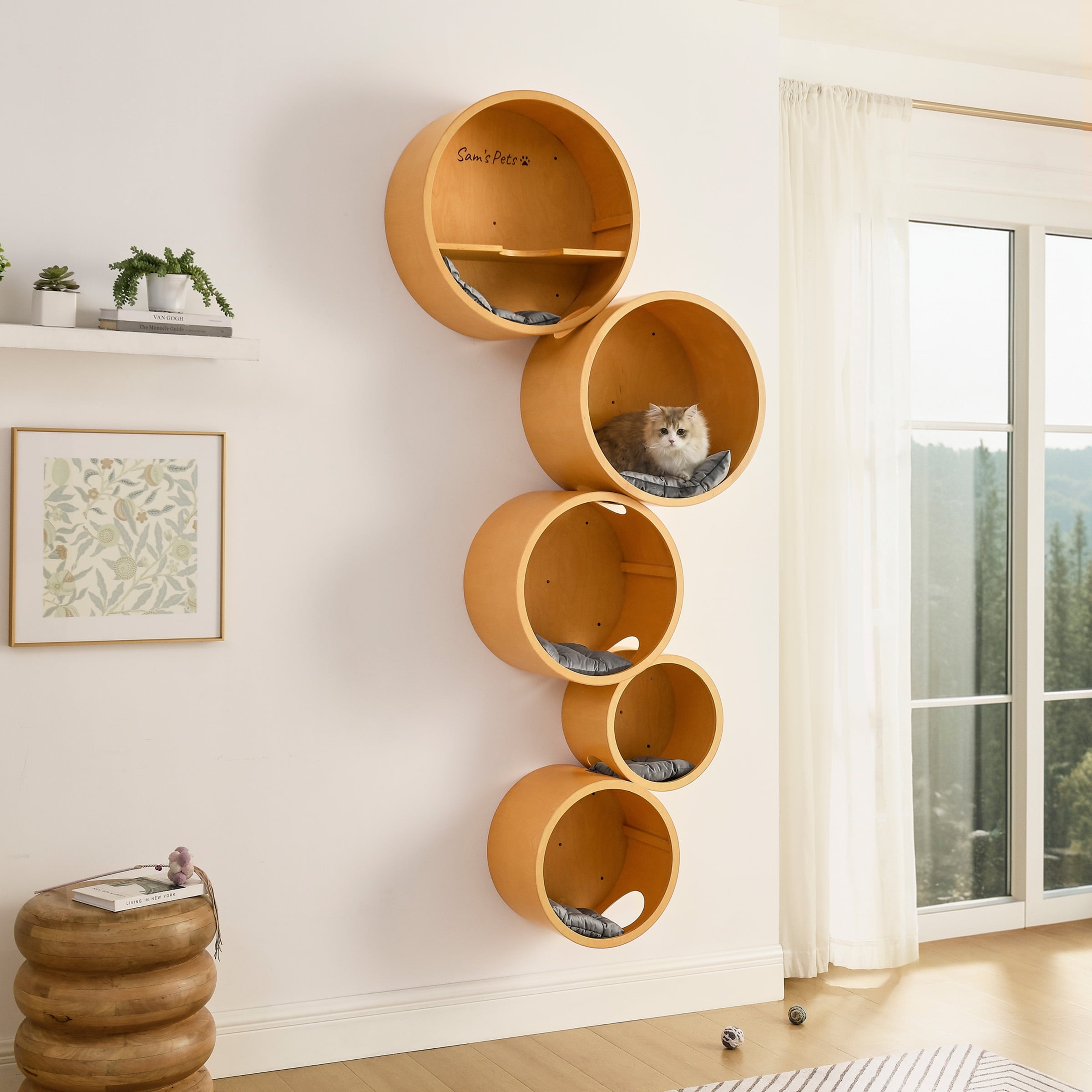 Sam's Pets Simba Circle Haven Wall Hung Cat Tree In Brown - Walmart.com
