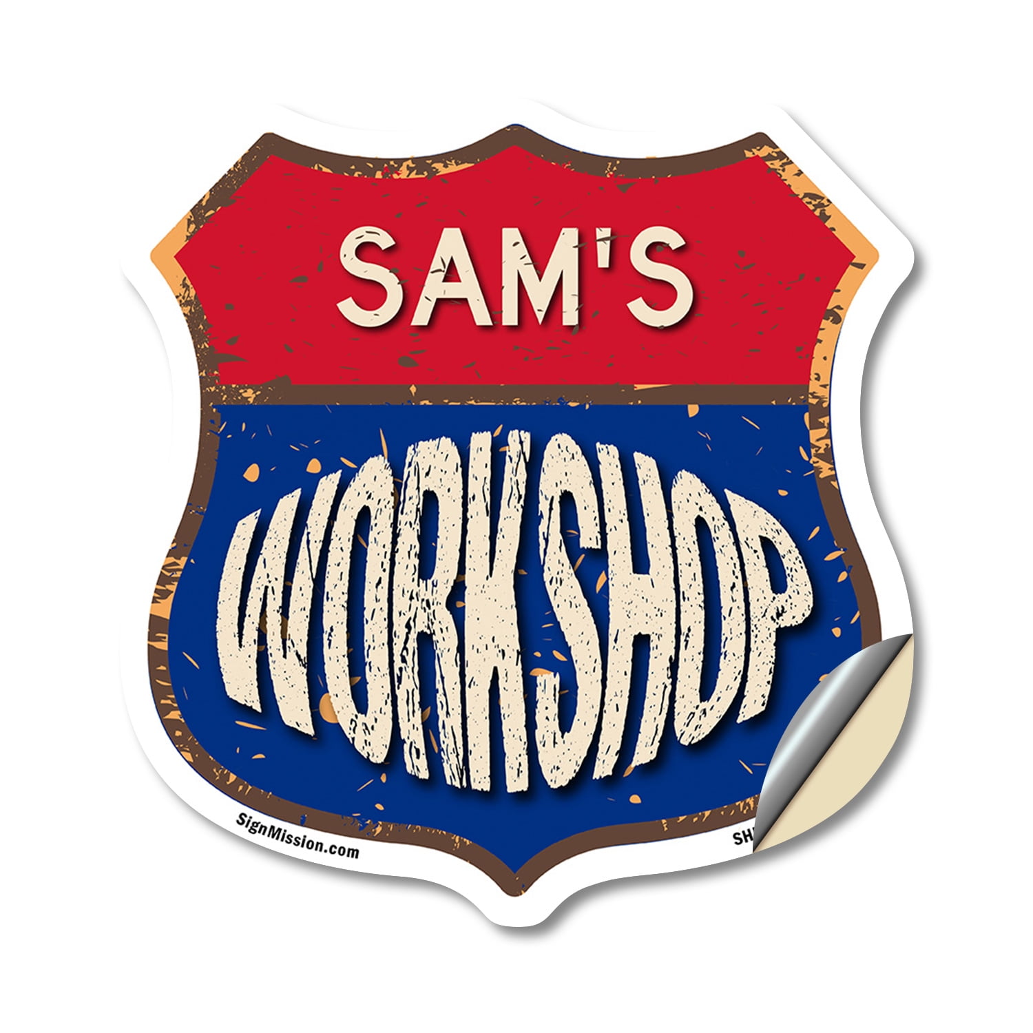 Sam's Workshop 18 inch X 18 inch Shield Shaped Heavy Duty 3.2 mil Vinyl ...