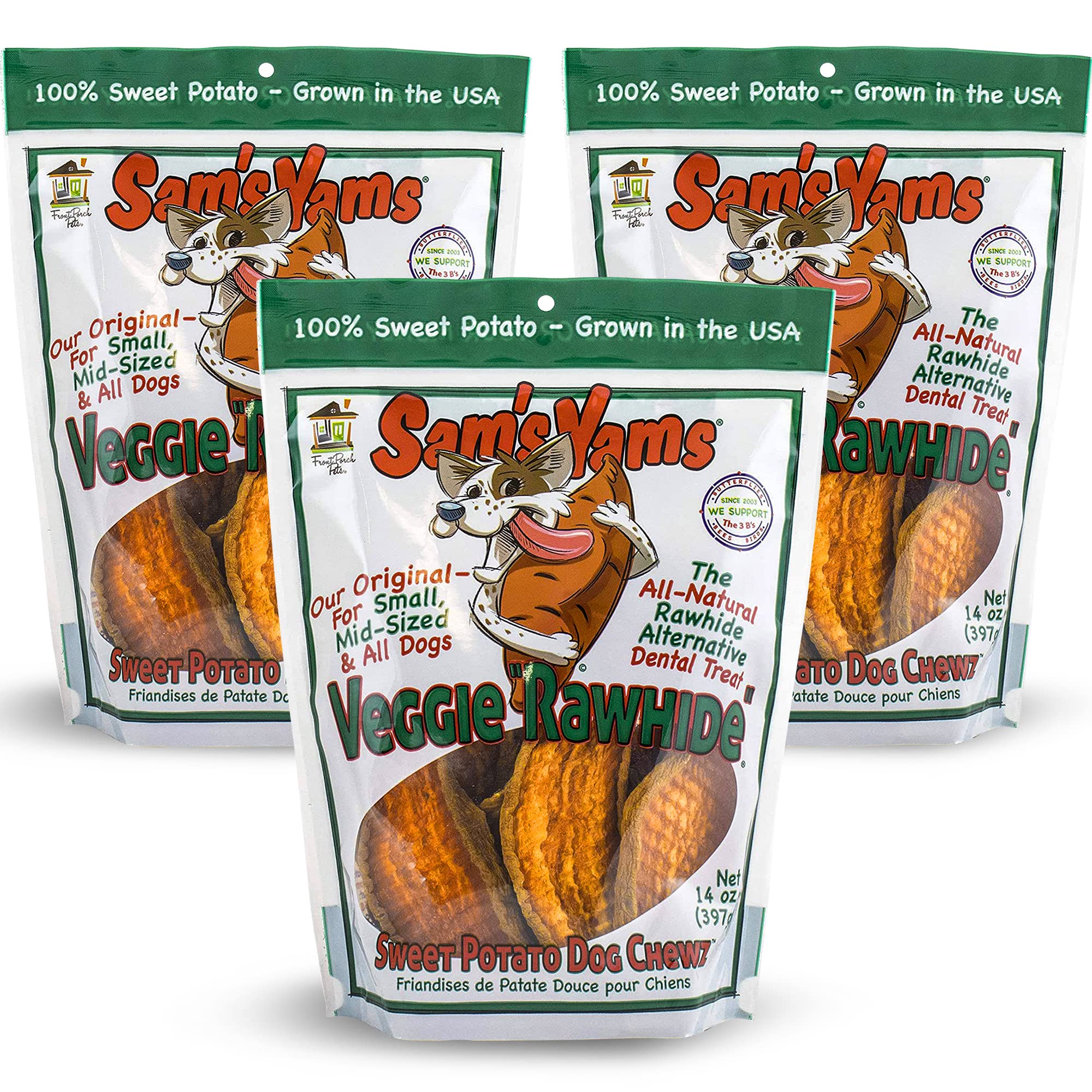 Sam's Yams Sweet Potato YPF5 Dog Treats, Healthy Dog Small, Medium, and ...