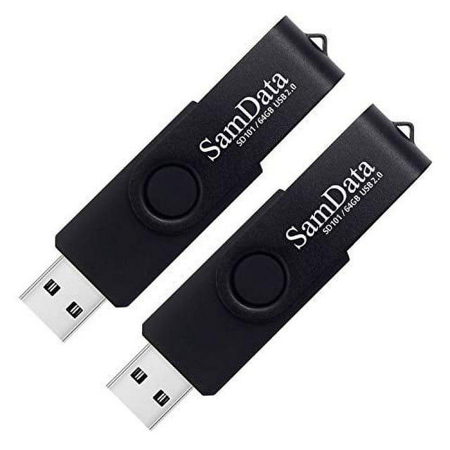 SamData 64GB USB Flash Drives 2 Pack 64GB Thumb Drives Memory Stick ...