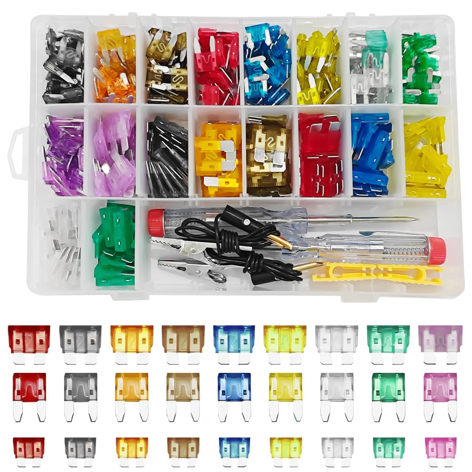 SamWinGear Car Fuses Assortment Kit - 306PCS Mixed Vehicle Blade Fuses ...