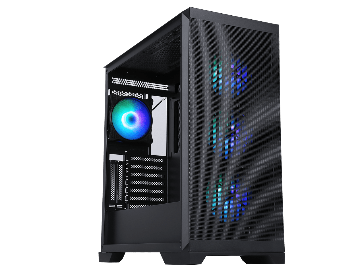 Sama IDX8-ARGB-BK Black Dual USB3.0 Steel/ Tempered Glass ATX Mid Tower ...