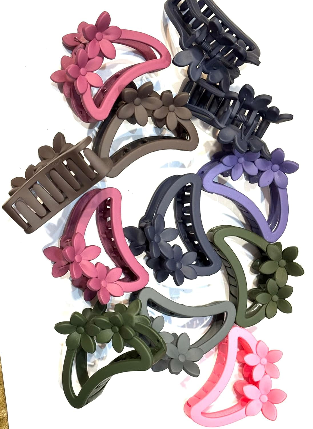 Samaan Dekho 1 Piece Claw Clips Medium Clips 2 Inch Matte Square Claw ...