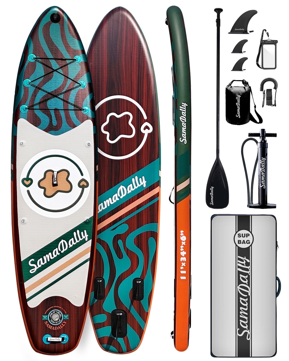 Samadally 11' Inflatable Stand Up Paddle Board for All Skill Levels ...