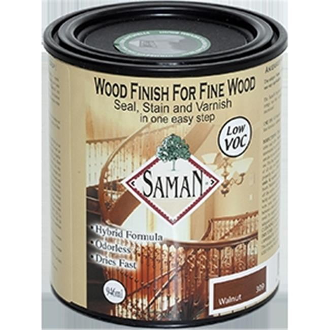 Saman SAM-309-1L 32 oz. Walnut Seal Stain And Varnish - Walmart.com