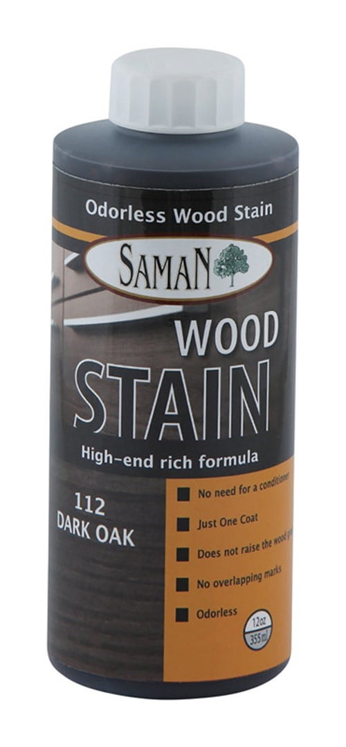 Saman Semi-Transparent Dark Oak Water-Based Wood Stain 12 oz - Walmart.com