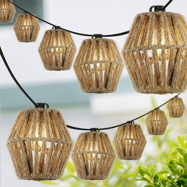 10-Light Indoor/Outdoor 10 ft. Rustic Farmhouse Incandescent G40 Metal ...