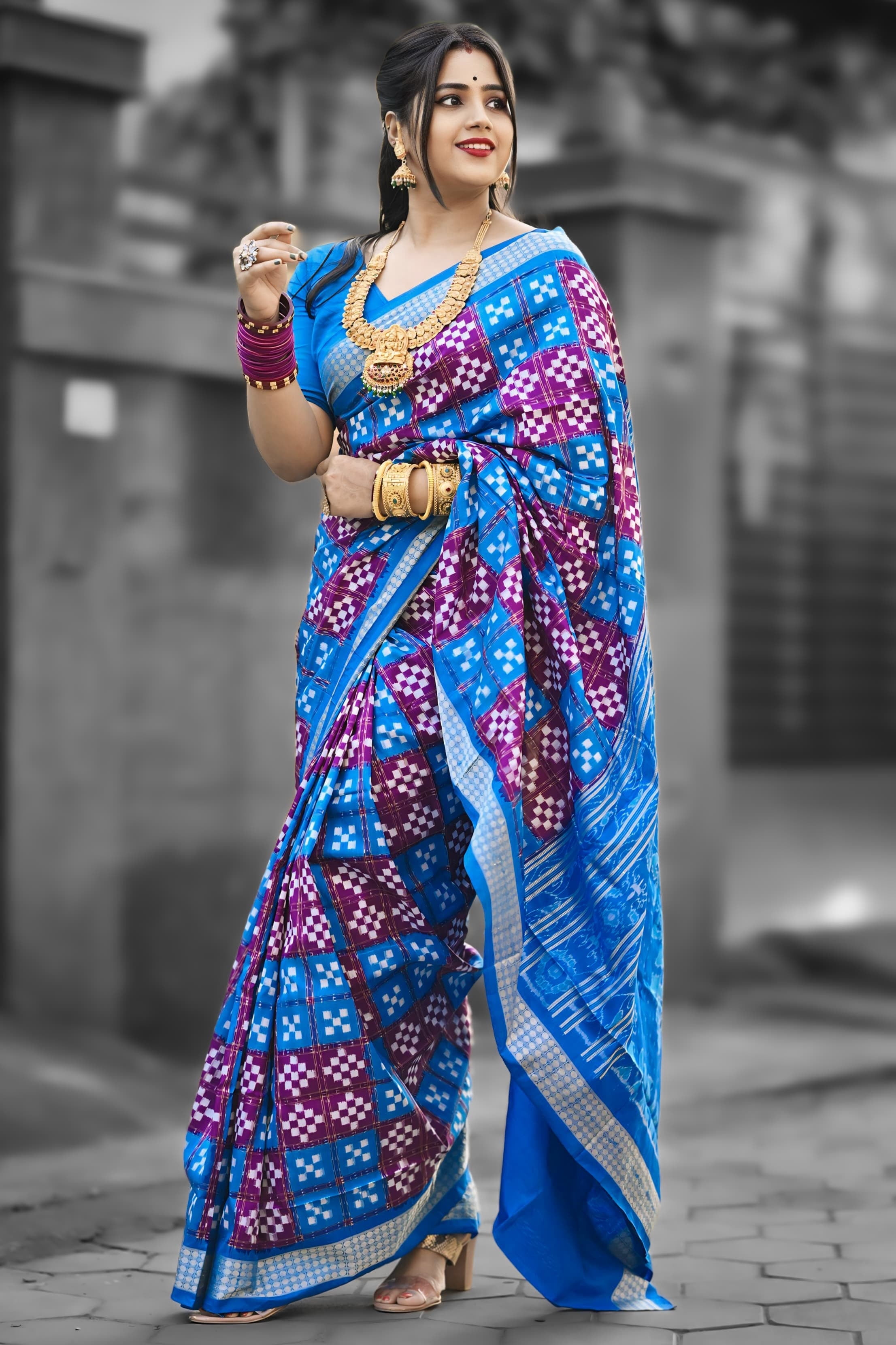 Sambalpuri saree dolabedi style saree odiya silk with blouse piece ...