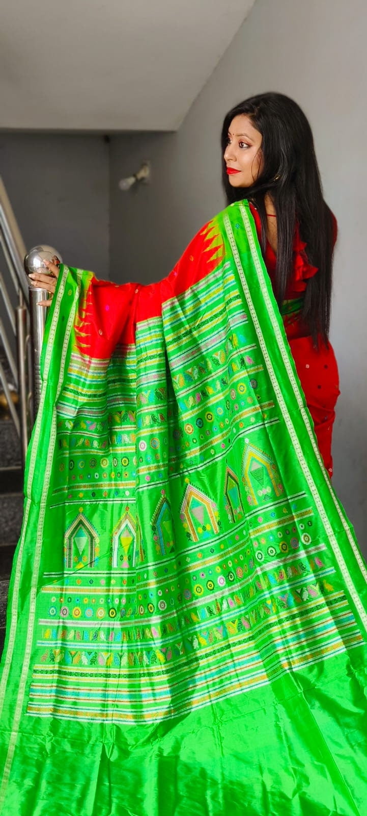 Sambalpuri saree dolabedi style saree odiya silk with blouse piece ...