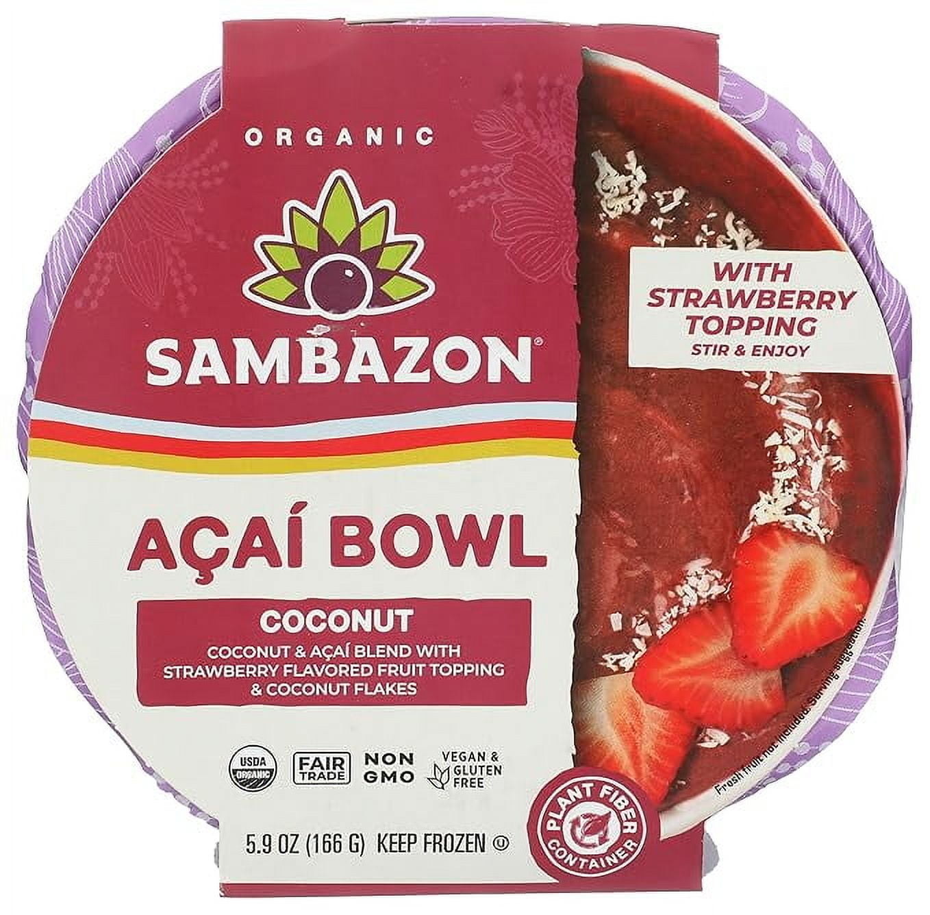 Sambazon Coconut Acai Strawberry RTE Bowl 5.9 ounce - Walmart.com