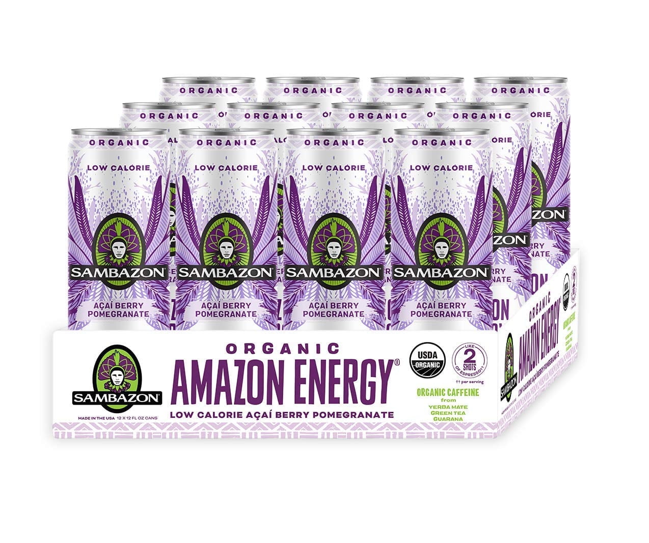 Sambazon Organic Amazon Energy Drink Low Calorie Acai Berry - 12 fl oz ...