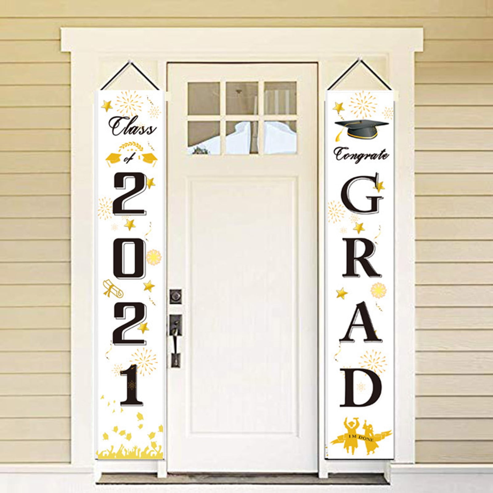 Samdeem 2021 Graduation Banners Hanging Flags Porch Banner Graduation ...