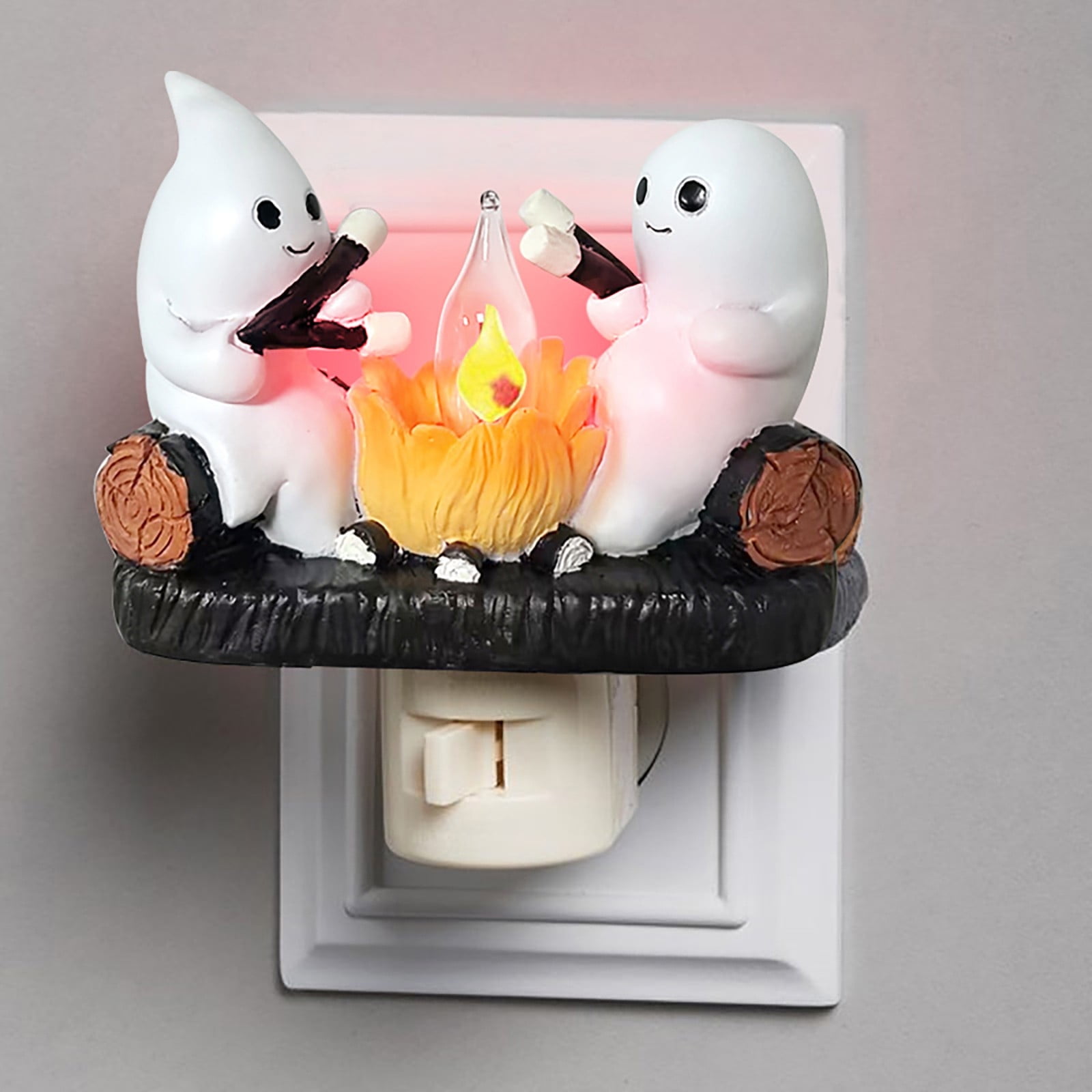 Samdeem 2025 Ghost Campfire Flickering Nightlight, 2 Ghosts Roasting S ...