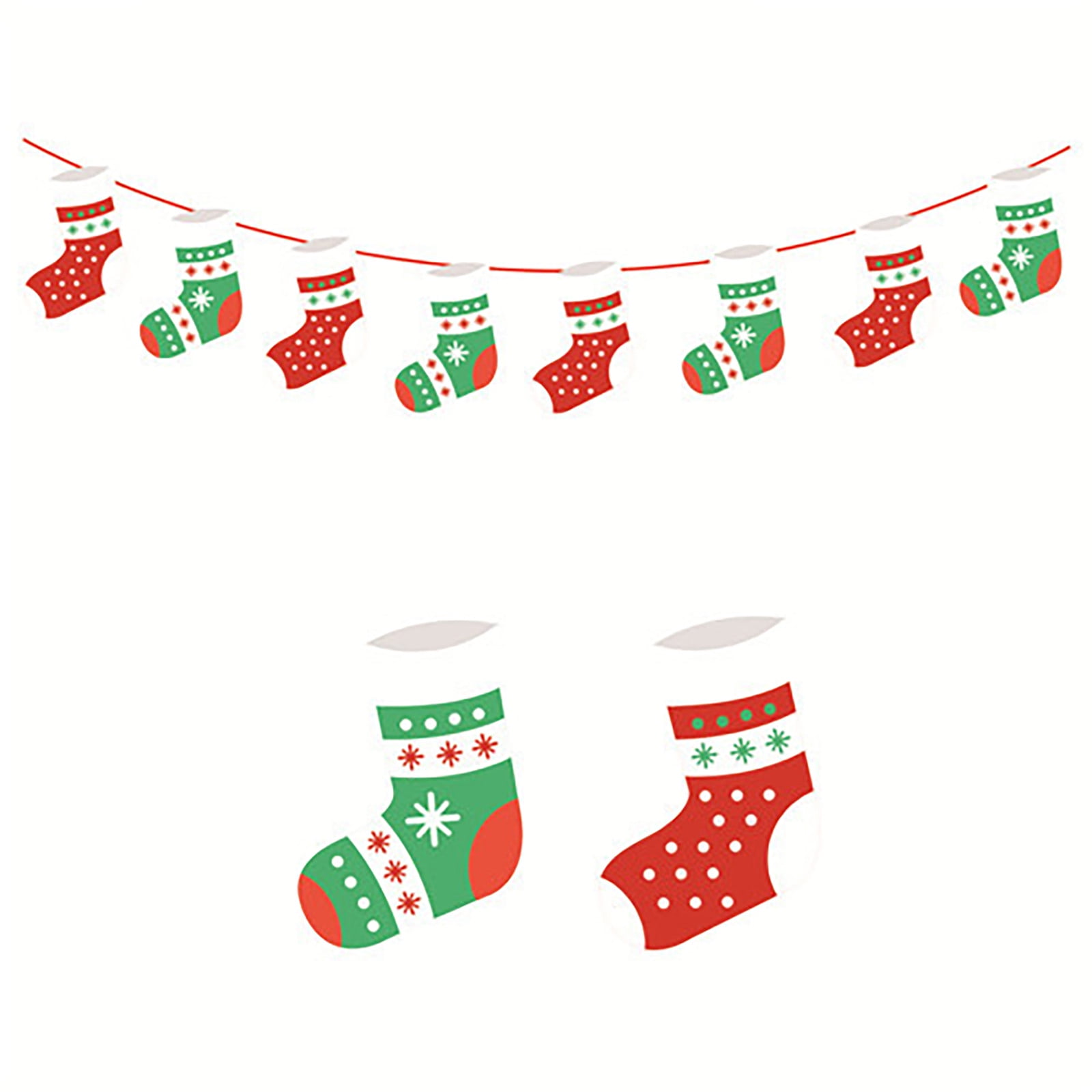 Samdeem Christmas Paper Banner Christmas Decorations Hanging Paper Pull ...