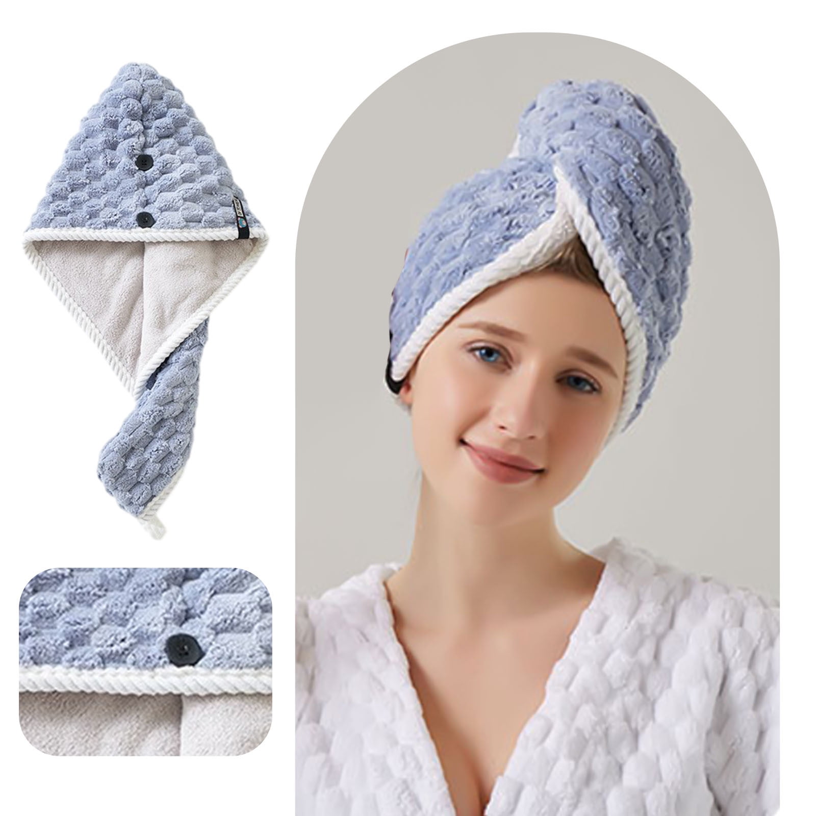 Samdeem Microfiber Hair Towel Hair Turbans for Wet Hair Drying Hair ...