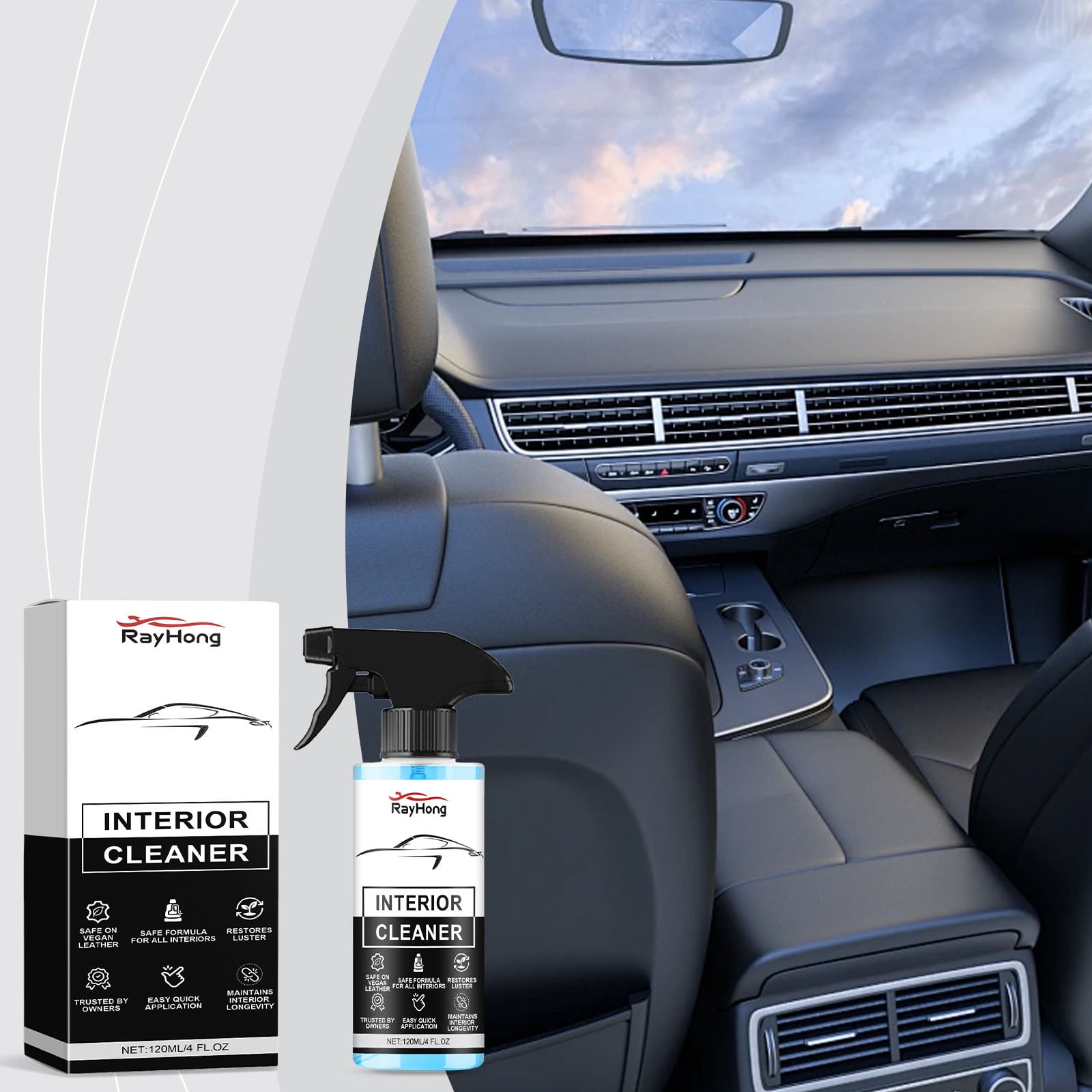 Samdeem Seat Leather Interior Cleaner Decontamination Car Special Foam Special Cleaner 120Ml ...
