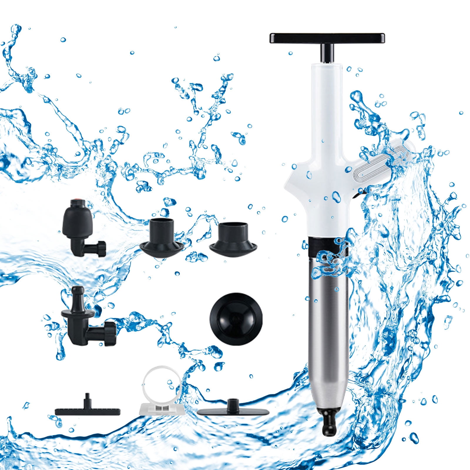 Samdeem Toilet Plunger Stainless Steel Plungers High Pressure Drains ...