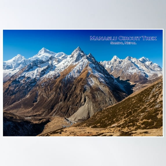 Samdo On The Manaslu Circuit Trek, Nepal Poster Wall Art, Modern Wall ...