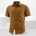 Samdudou Men's Shirts Short Sleeve Button Down Collared Tactical ...