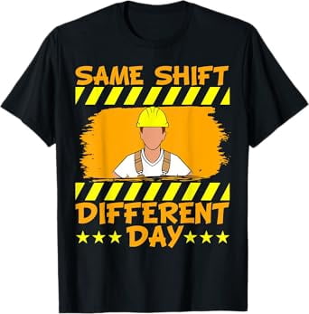 Same Shift Different Day Construction Worker T-Shirt - Walmart.com
