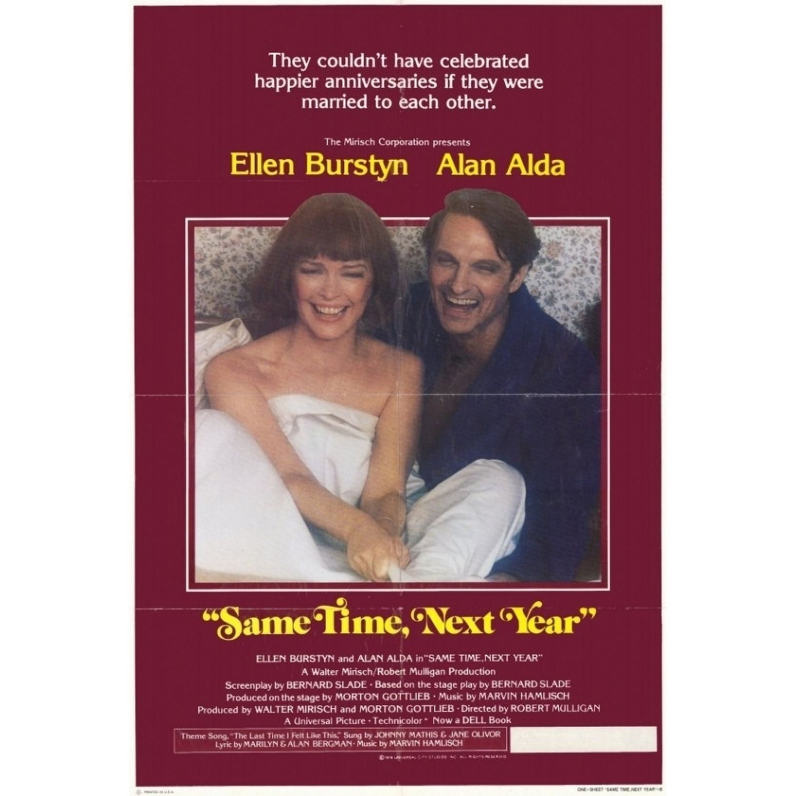 Same Time, Next Year Movie Poster (11 x 17) - Walmart.com