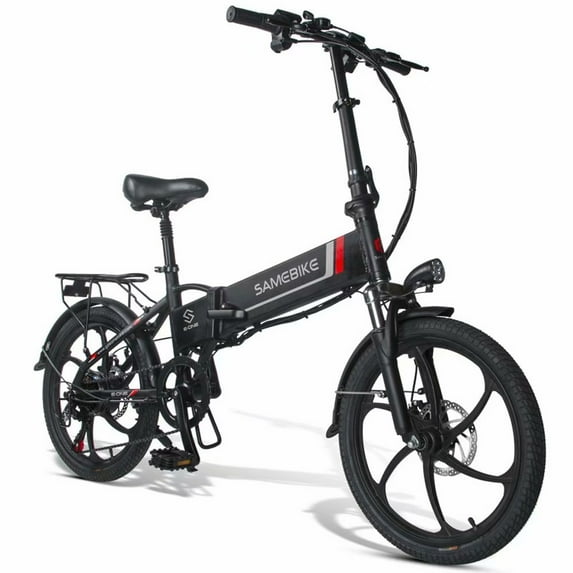 Samebike Folding Electric Bike 20" 48V Electric Bicycle E-Bike for Adults and Teens Double Disc ...