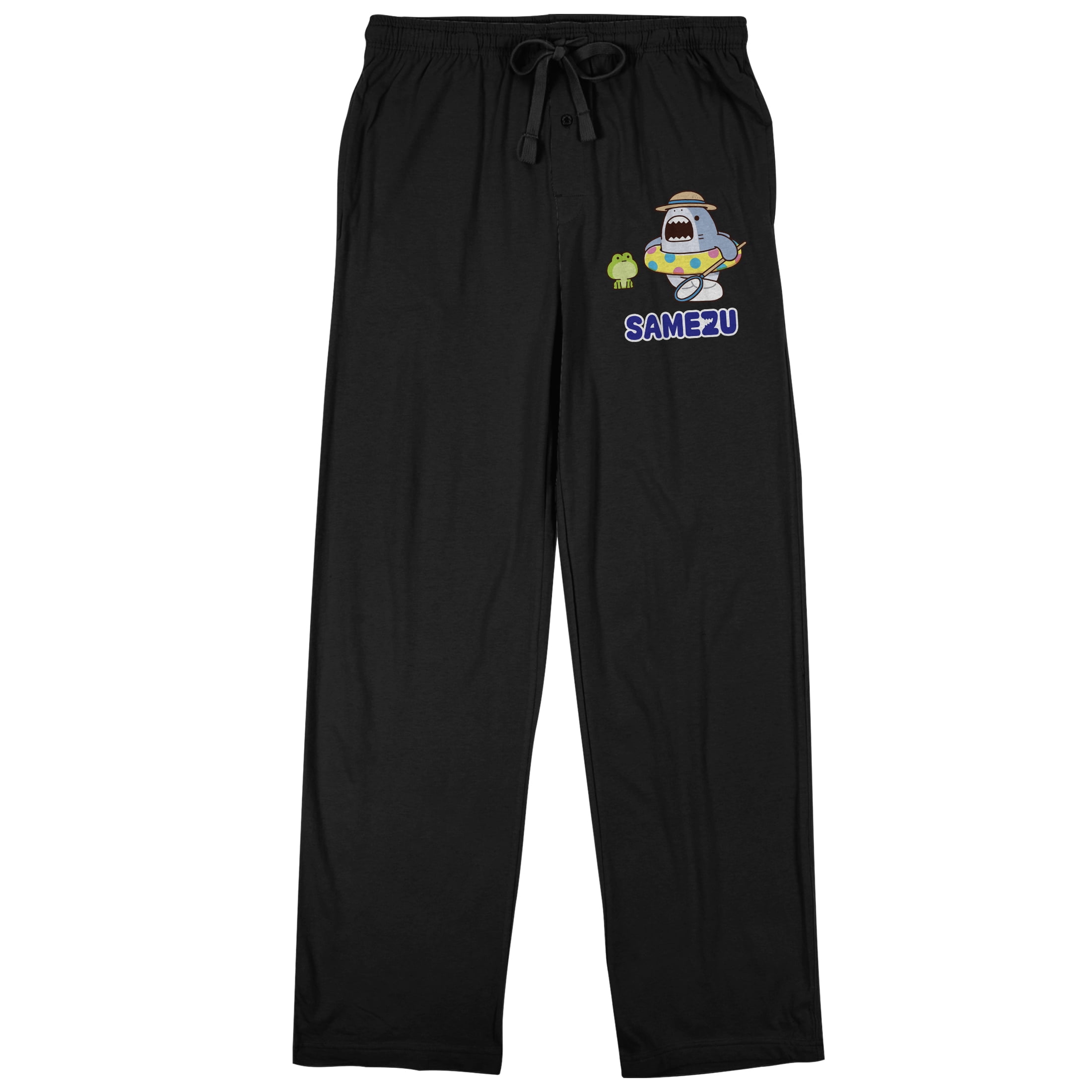Samezu Shark Samezu With Butterfly Net Men’s Black Sleep Pajama Pants ...