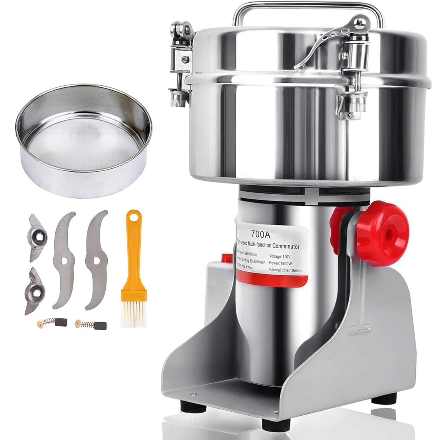 Samger 700g Electric Grain Mill Grinder, 1800W 110V Copper Motor Swing ...