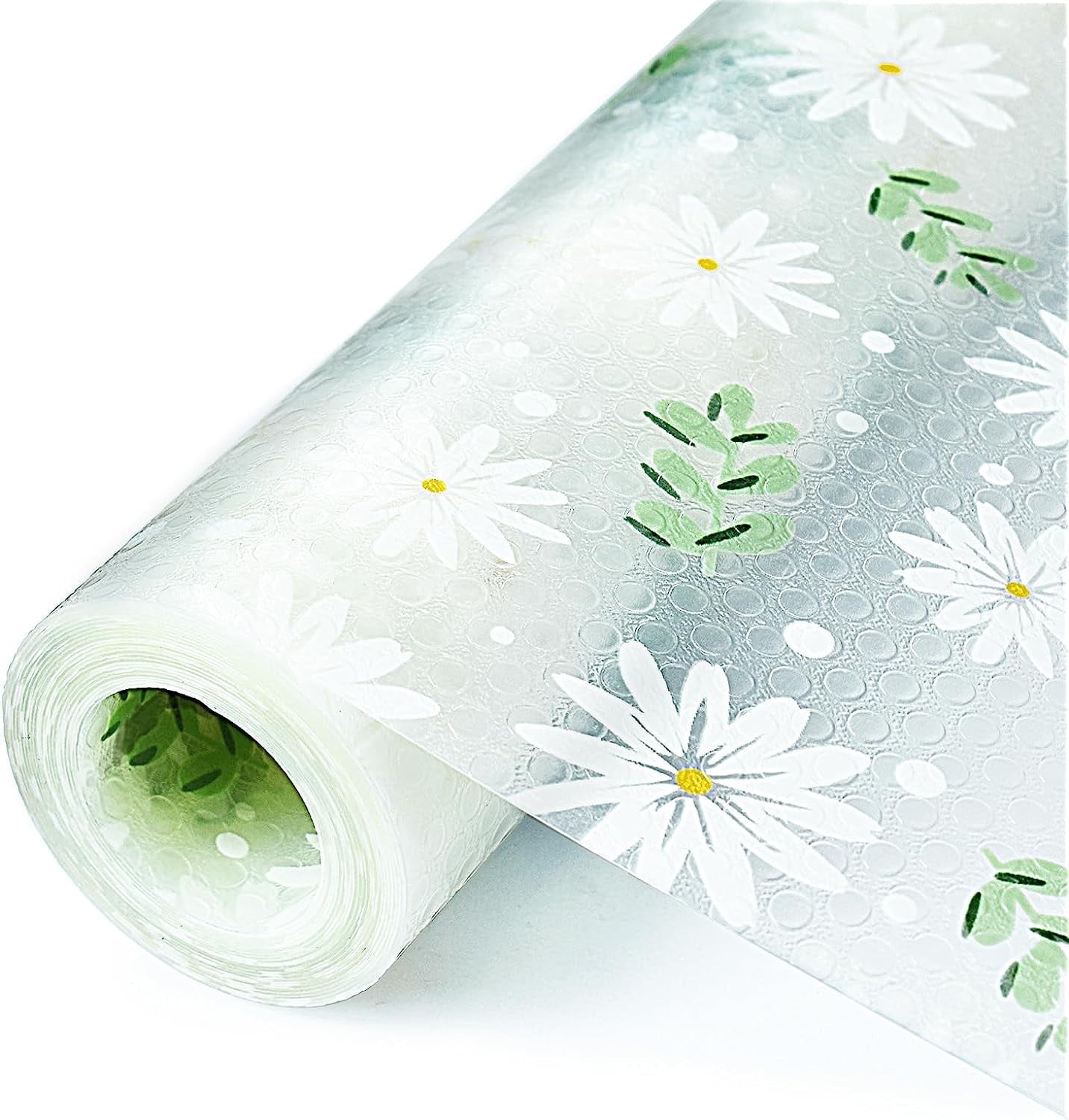 Samhe Shelf Liner, Waterproof EVA Fridge and Drawer Mat, Leaf Daisy, 17 ...