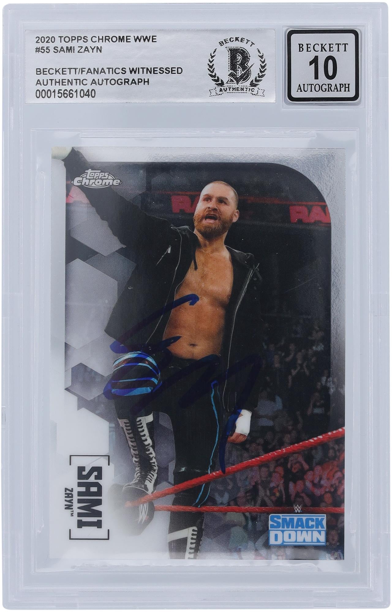 Sami Zayn WWE Autographed 2020 Topps Chrome #55 Beckett Fanatics ...