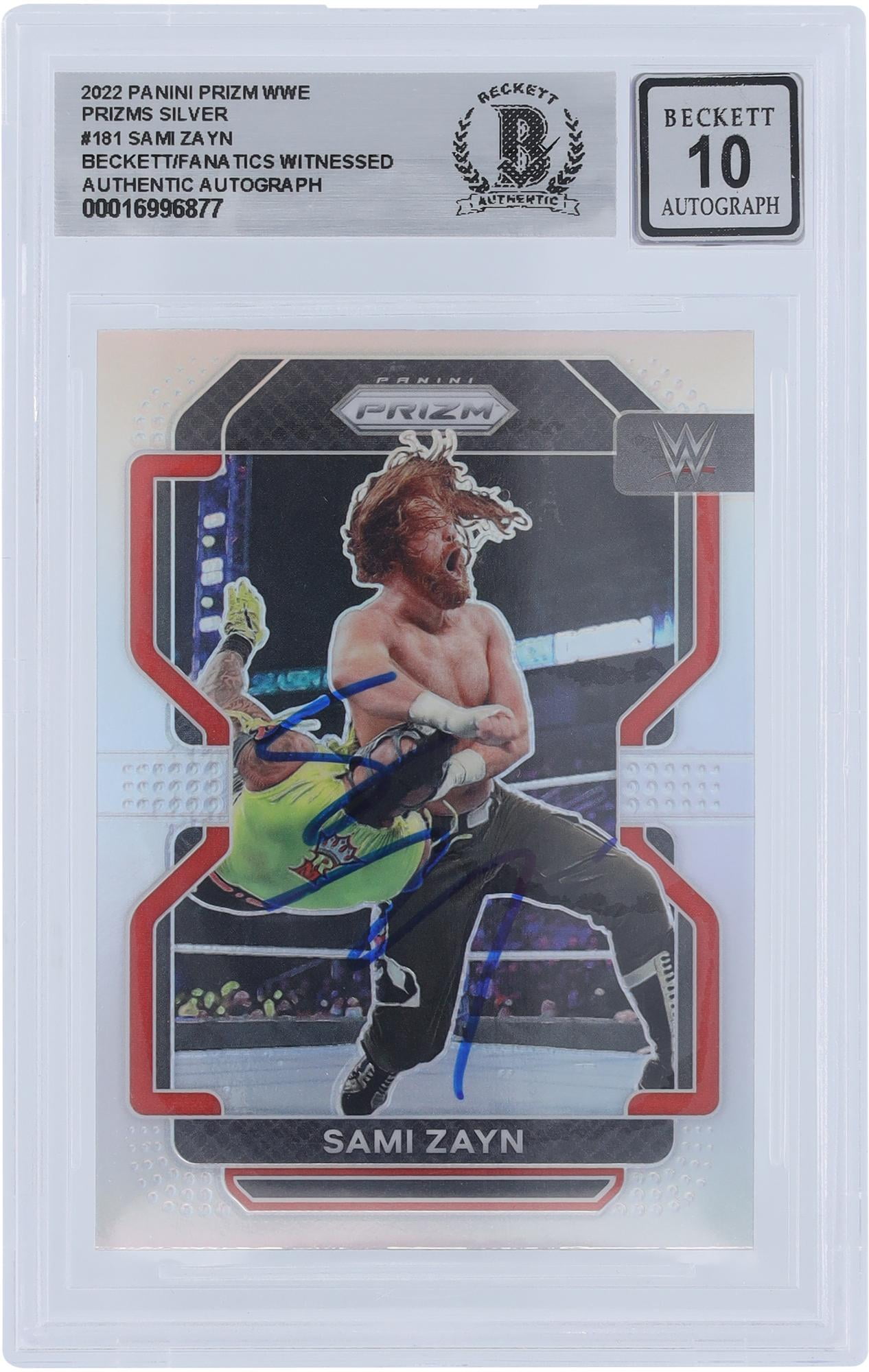 Sami Zayn WWE Autographed 2022 Panini Prizm Silver Prizm #181 Beckett ...