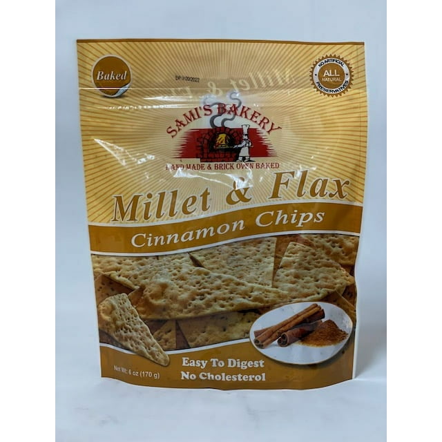 Sami's Bakery Low Carb Millet and Flax - Cinnamon Pita chips - Walmart.com