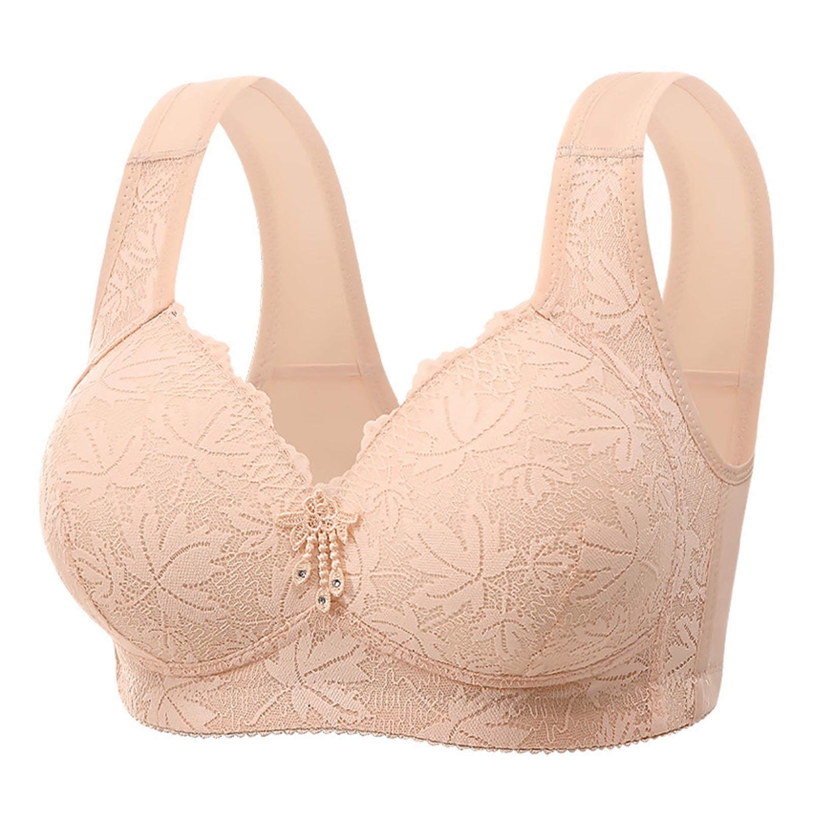 Samickarr front open bras for women button front Wireless Support Bras ...