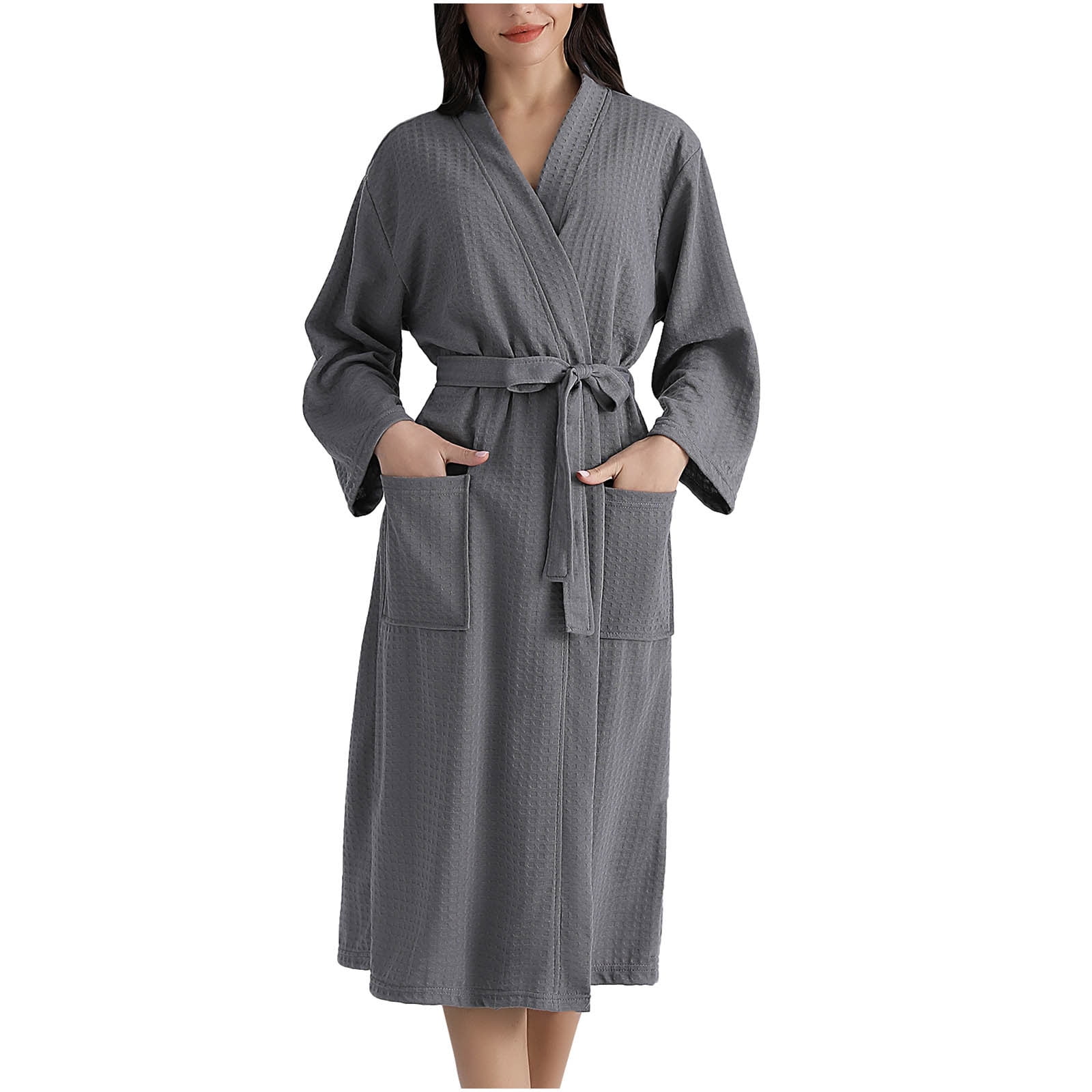 Samickarr Long Robes For Women With Pockets Women's Winter Warm ...