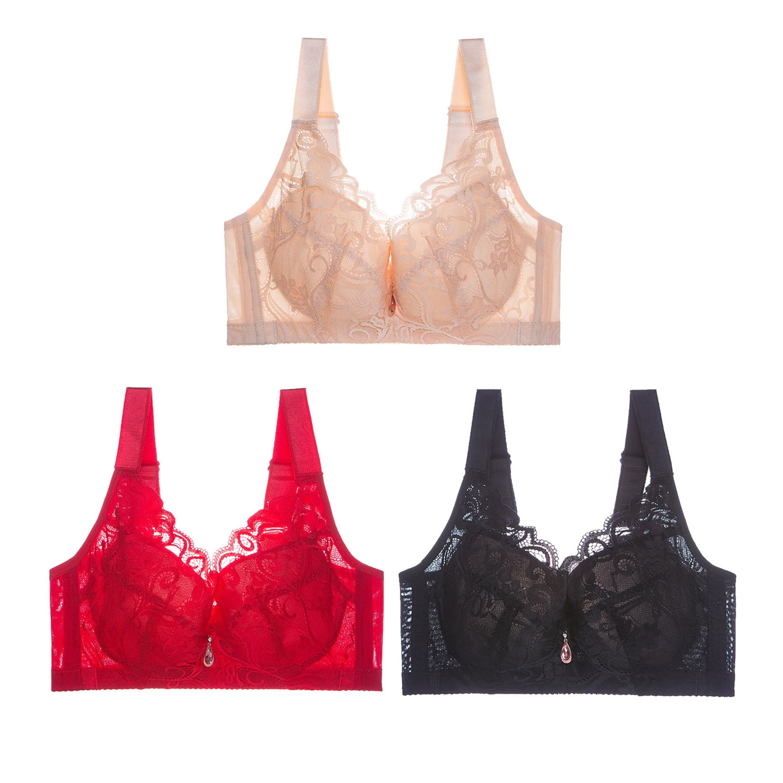 Samickarr Minimizer Front Closure Bras For Women Full Coverage 3Pc ...