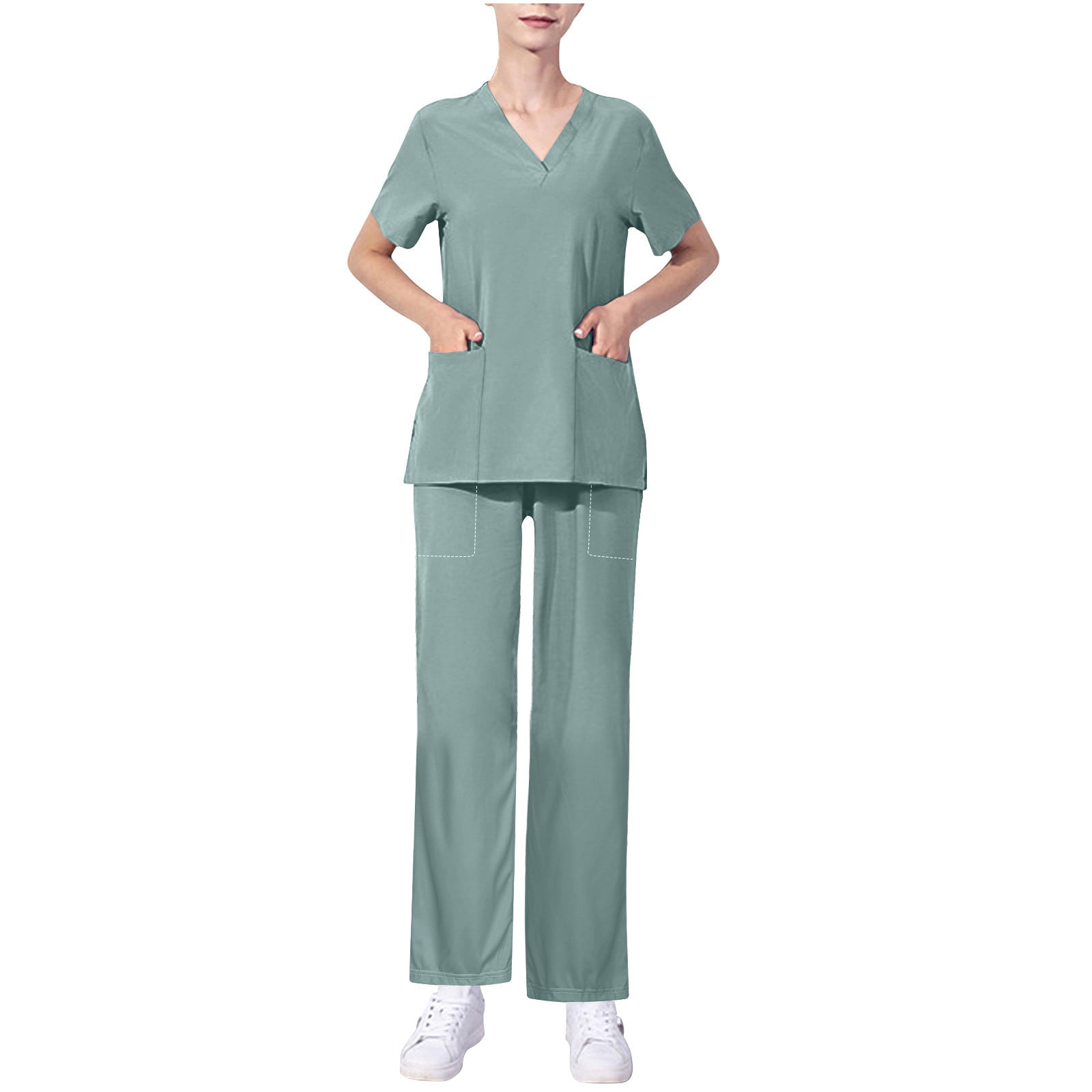 Samickarr Nursing Uniforms Scrubs Sets For Woman And Man Clearance Plus ...